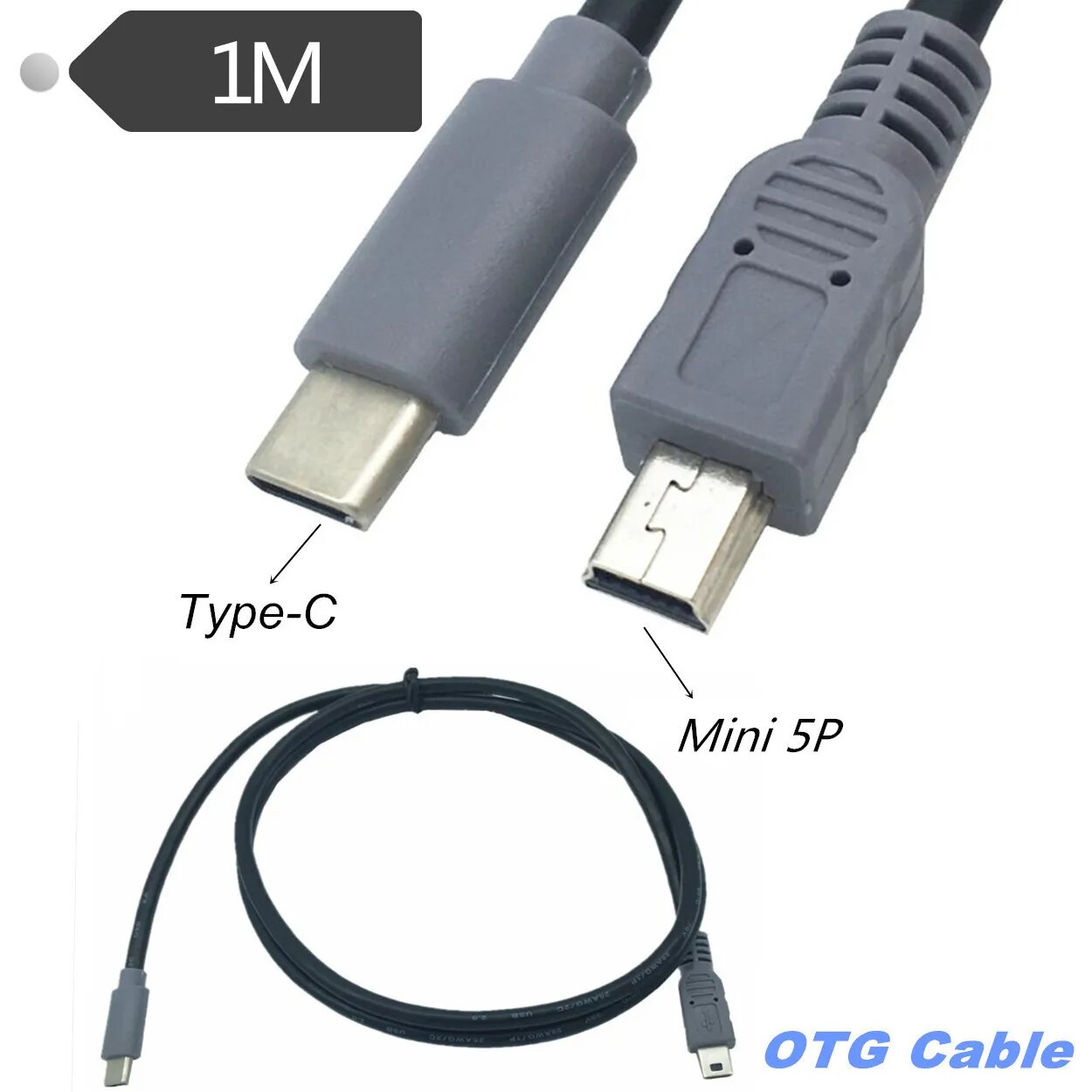 USB Type-C - Mini USB, 0.25m