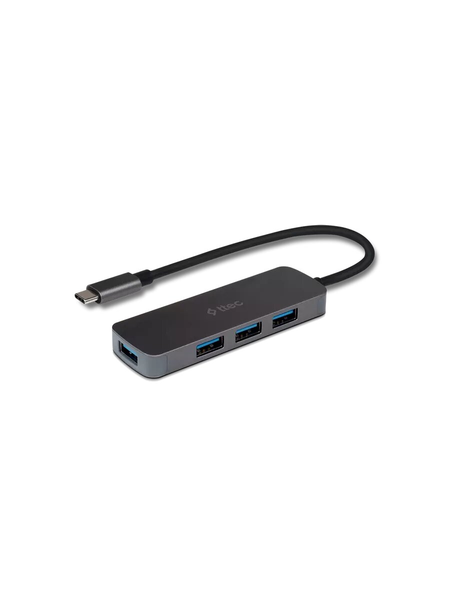 Концентратор USB-C TTEC Type-C - USB-A 3.0 x4 Converter&Hub&Multiplexer. Цвет: черный