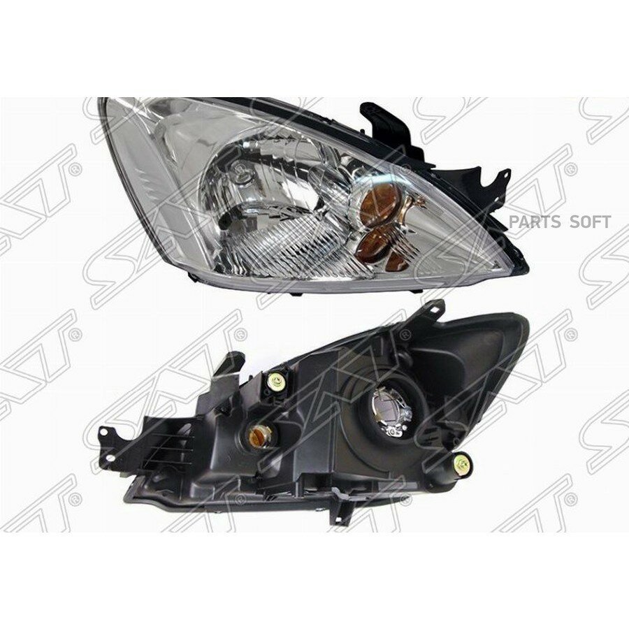 Фара Mitsubishi Lancer 02-10 (Справа/ Ручная регулировка) от официального дистрибьютора, SAT, артикул ST2141172R