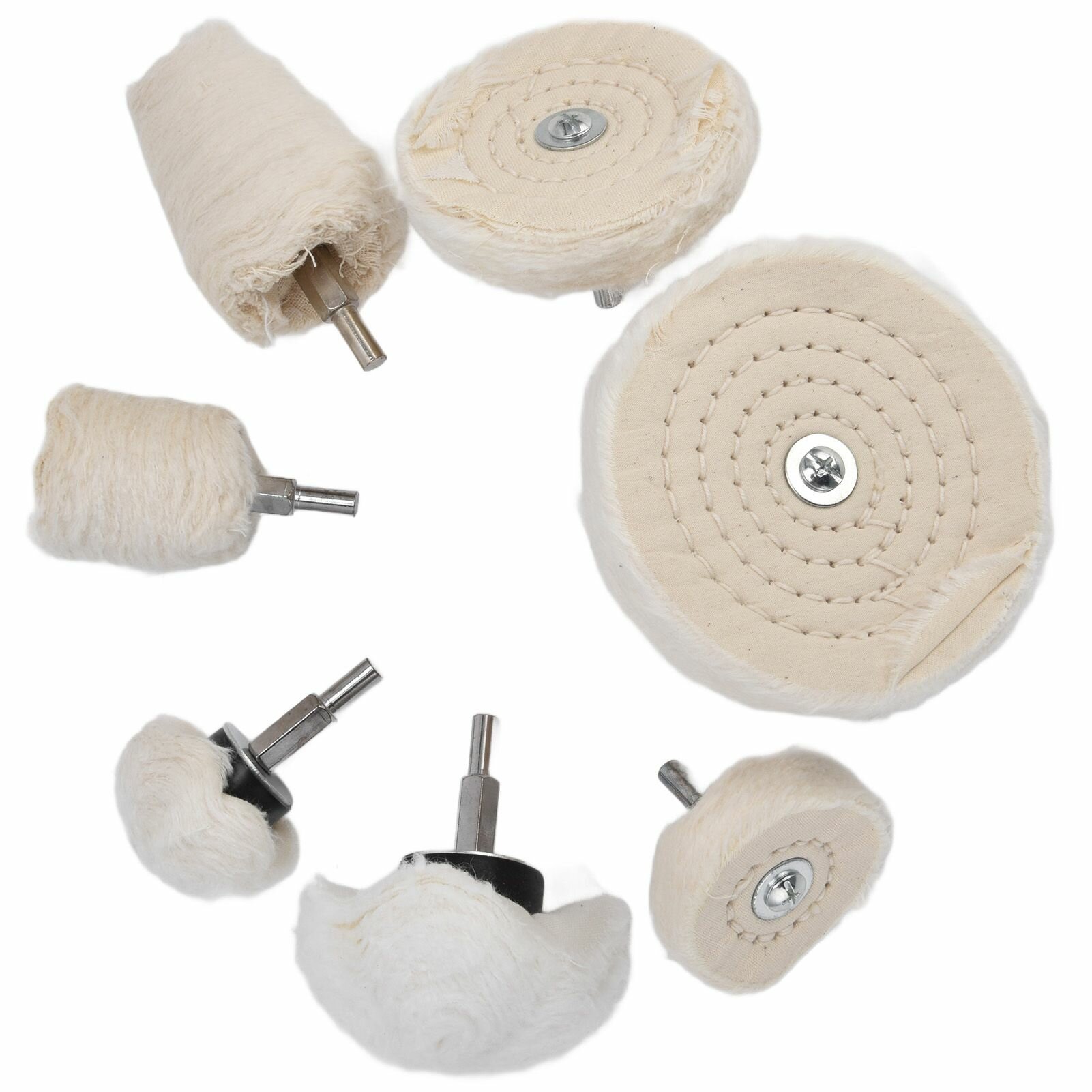 Шт, комплект полировальных кругов, хлопково-фланелевая полировальная дрель с хвостовиком 1/4 дюйма для шлифовки металла и стекла