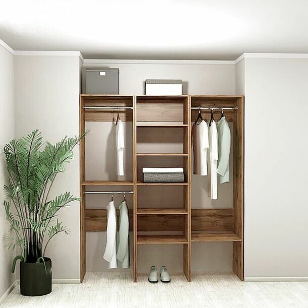 Гардеробная система Комплект стеллаж Модус № 9 180х40х208,4 см Дуб Вотан