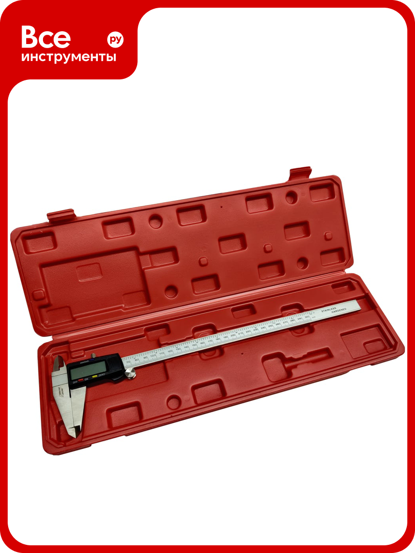 Штангенциркуль, альфа-ндт, альфа-ндт ШЦЦ-I-300-0,01, с первичной калибровкой УП-00003426, качественной стали