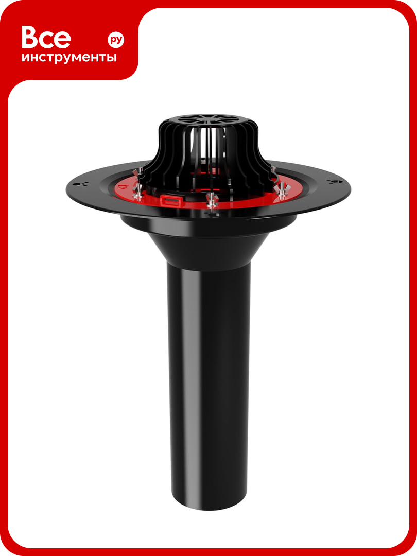 Воронка, Fachmann, с металлическим фланцем Fachmann VM 110x450 мм 01.004, высокопрочного полимера