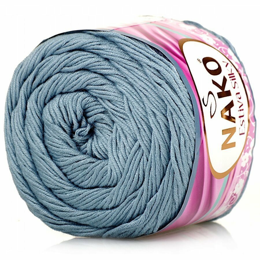 Пряжа Nako ESTIVA SILKY 12408 джинс (5 мотков)