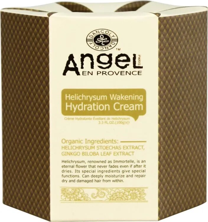 Angel Provence Пробуждающий увлажняющий крем для сухих и повреждённых волос несмываемый с экстрактом Бессмертника, 100 г