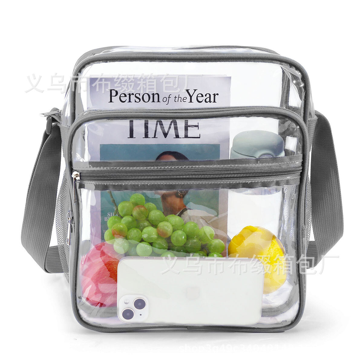 Прозрачная сумка через плечо, утолщенная сумка через плечо из ПВХ, дорожная сумка для хранения, сумка большой