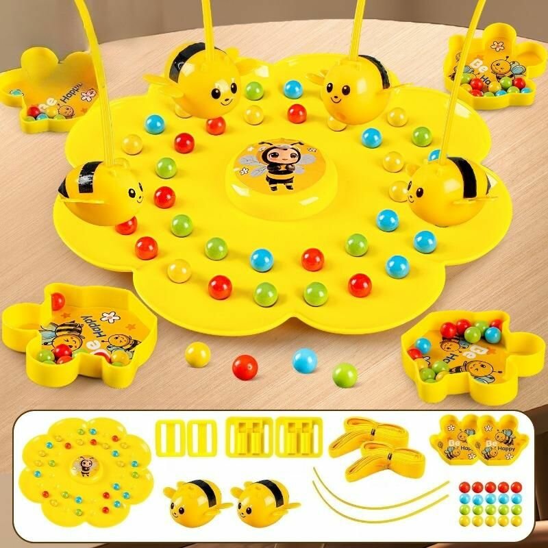 Little Bee Picking Beans Puzzle Game, Магнитная рыбалка Детская настольная игра