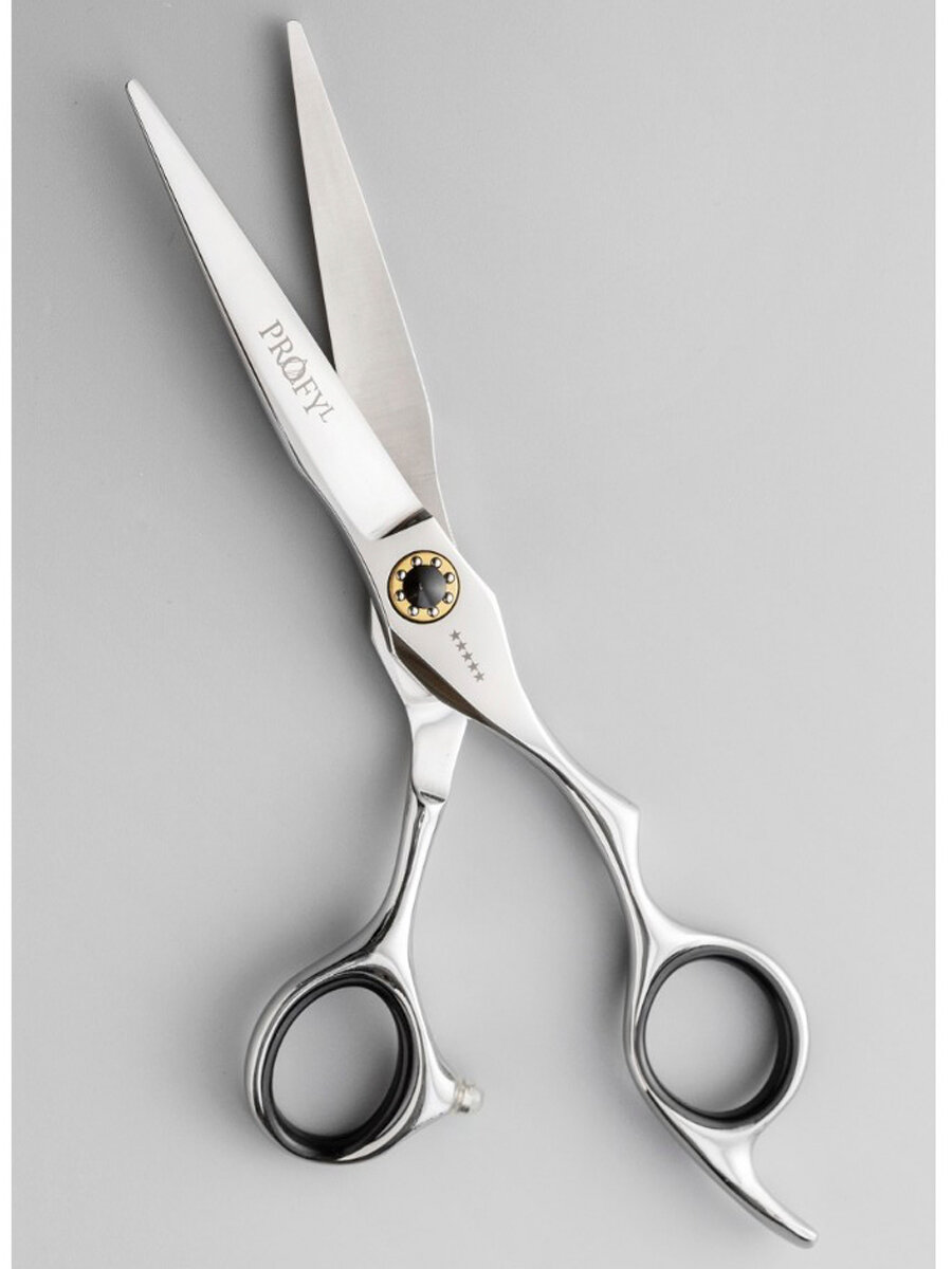 Прямые ножницы PROFYLAB (Profy-L) 6.0" "DIAMOND" парикмахерские профессиональные для стрижки волос для салонов красоты