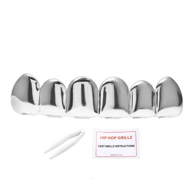 Защита для зубов вампира золотая серебряная верхняя нижняя, Верхние зубы