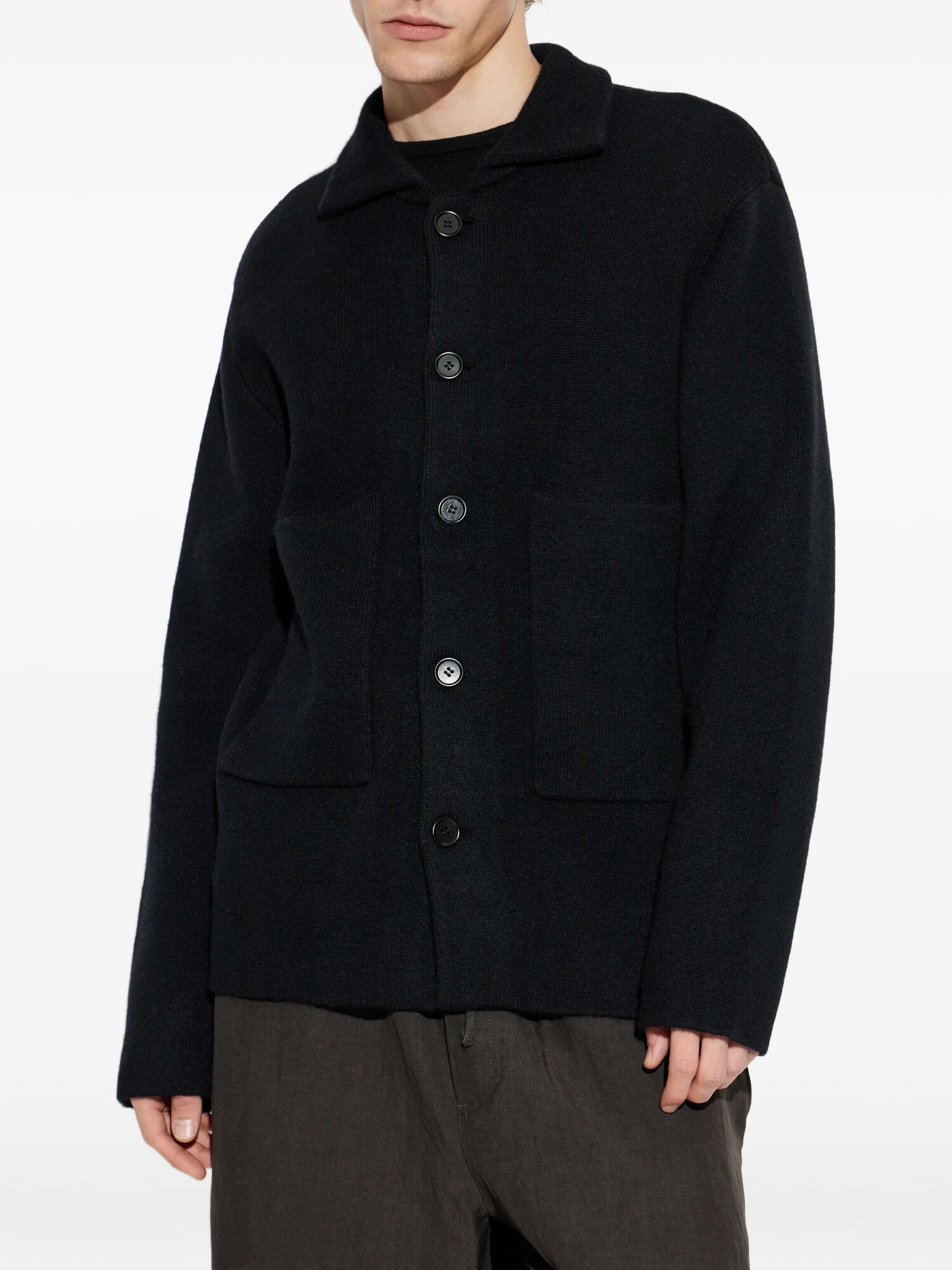 Кардиган Lisa Yang Button-fastening cardigan, размер 52, black/black — фото 1