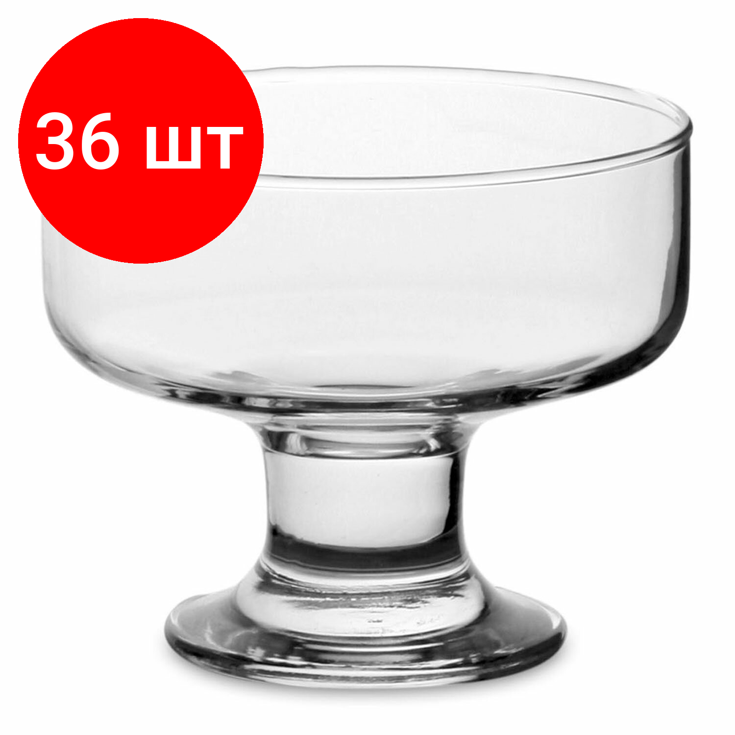 Комплект 36 шт, Креманка для мороженого/салатов на ножке 250 мл, стекло, F&D айсвиль, 41116СЛ1