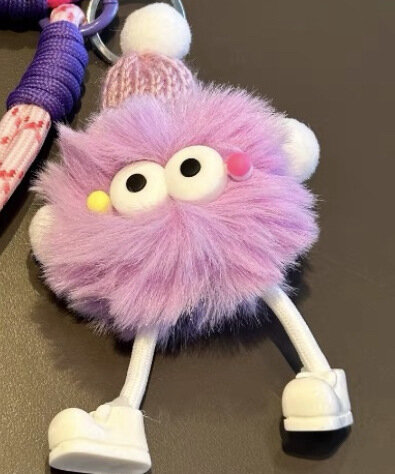 Ланъярд для телефона с шариком из угля дофамина, плетеный ремешок, плюшевый мультяшный универсальный подвес, цепочка для подвешивания куклы CCD