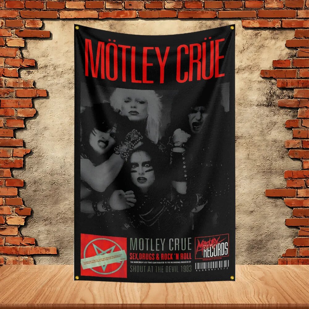 Флаг Motley Crue 90x150см Полиэстер 60 х 90 см, ZH3339