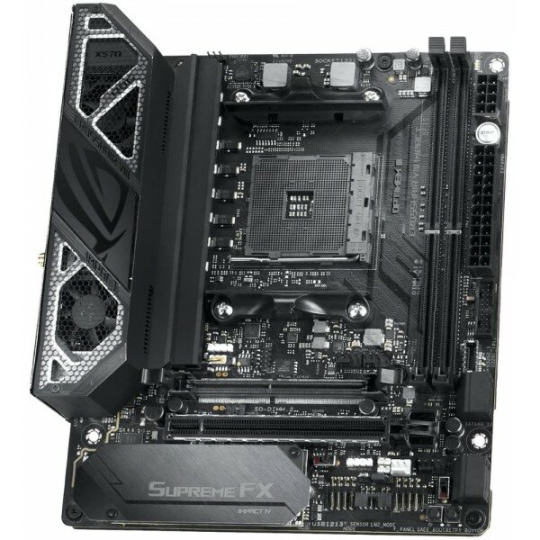 Материнская плата ASUS ROG CROSSHAIR VIII IMPACT, AM4, AMD X570, 2xDDR4, 4xSATA, 2xM.2, 1xPCIe 4.0 x16, 1x1Gb LAN, Wi-Fi 6, Bluetooth 5.0, 1xUSB-C 10G