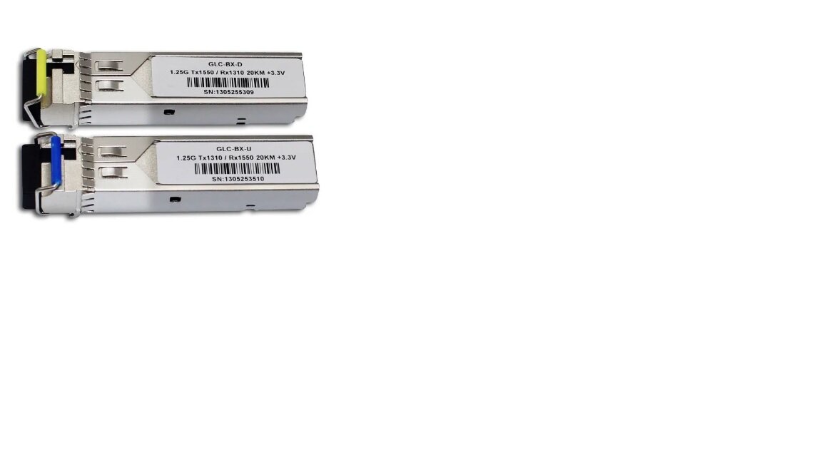 Модуль Cisco GLC-BX80-U-I 1000BASE-BX80-U for 80km Single-Fiber Bidirectional Applications; with DOM