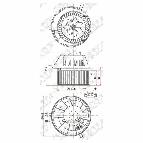 Мотор отопителя Sat ST1K1819015