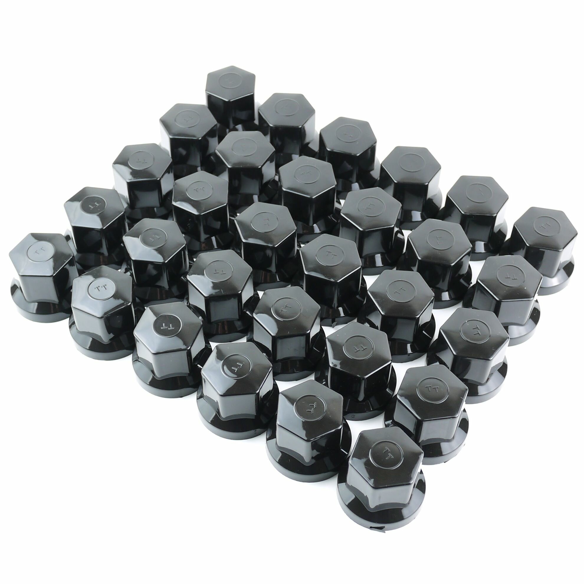 Колпачки на колесные гайки, 33 мм, 30 штук, пластик, цвет черный