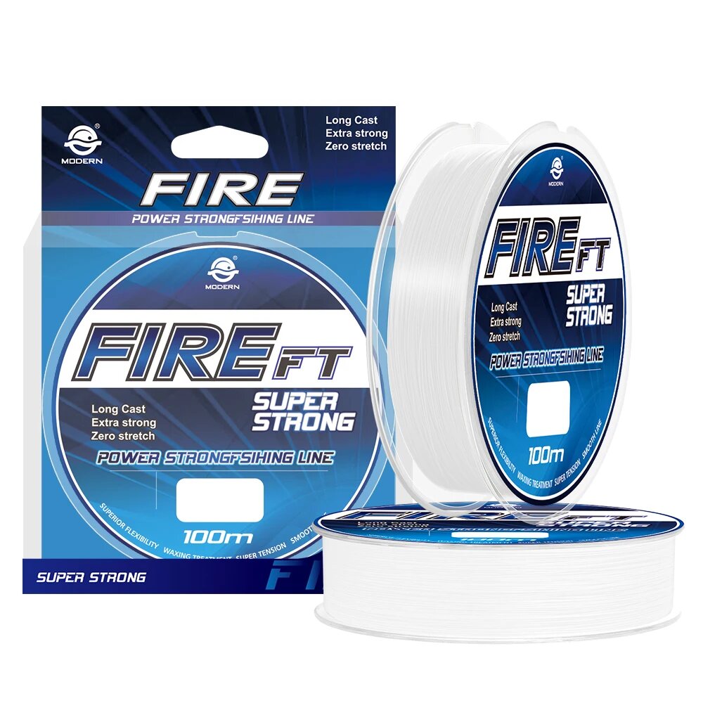ZUKIBO Fire Line микроплавкая леска для рыбалки 100M 0.15MM 6.0KG, White Fire Line