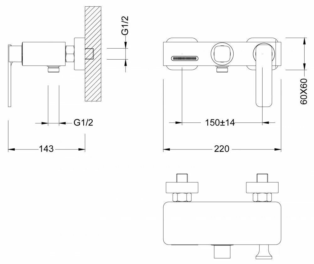 Смеситель для ванны с душем Timo Torne 4314/02Y антик