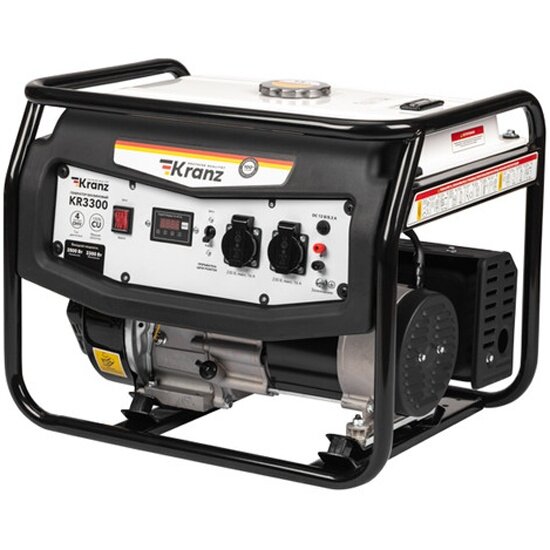 Генератор бензиновый Kranz KR3300 3300 Вт, 15 л, ручной стартер