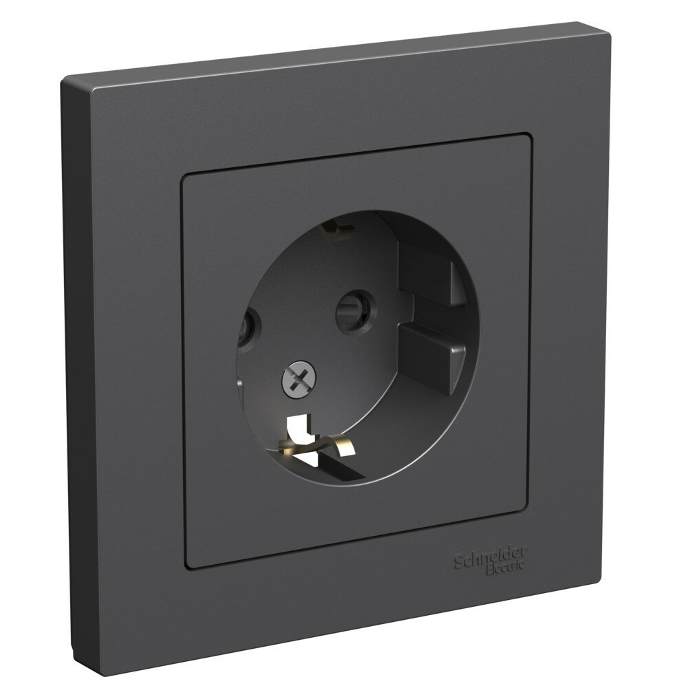 Евророзетка 1 СП 16А с з/шт SE AtlasDesign базальт