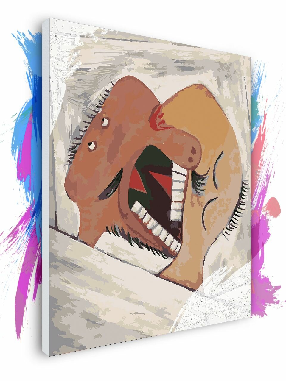 Картина по номерам на холсте Страстный поцелуй, 40 х 50 см