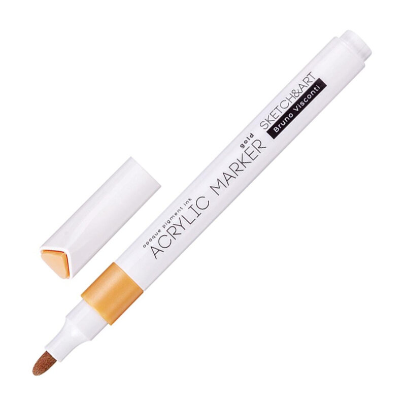 Маркер акриловый "SKETCH&ART" золотой Арт. 22-0130 Цена за 1 шт.