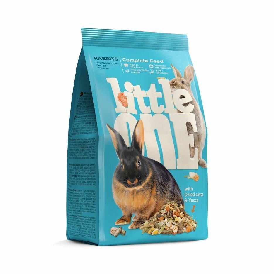 Корм Little One "Rabbits", для кроликов, полнорационный, с овощами и бобами, 900г