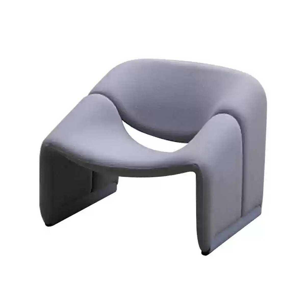 М-образное кресло из стекловолокна в стиле Groovy Lounge Chair by Piere Paulin (серый маленький 76*70*75*45 см)