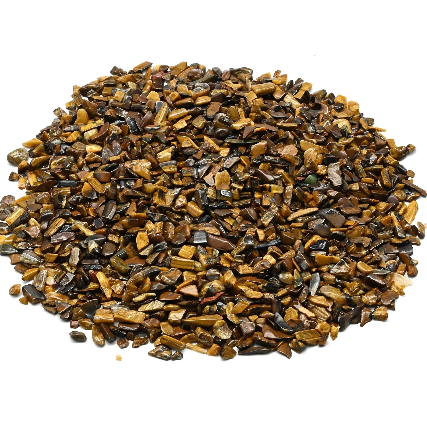 Тигровый глаз галтовка фракция 3-5мм, упаковка 100г .