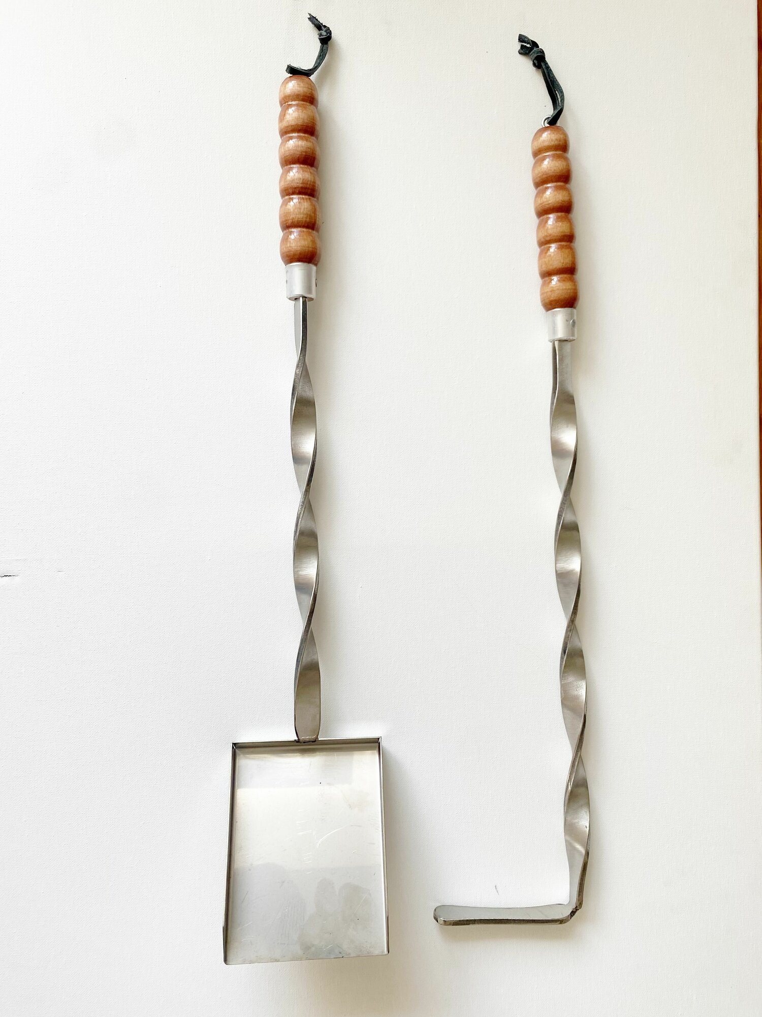 Набор кочерга и совок для ухода за мангалом / печкой нержавейка 5 мм.