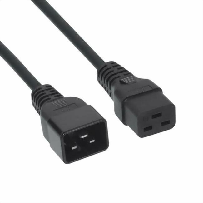 PC-189-C19 Cablexpert Кабель Cablexpert Кабель питания для UPS Cablexpert PC-189-C19, 1.5м, С19 - C20, 16А, черный, с з — фото 1