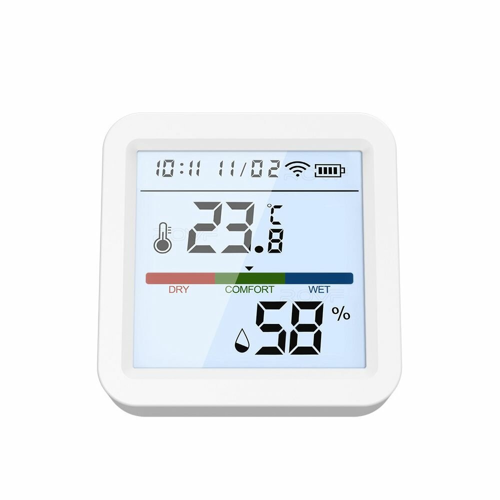 Термометр-гигрометр, Tuya Wi-Fi, bluetooth, управление приложением