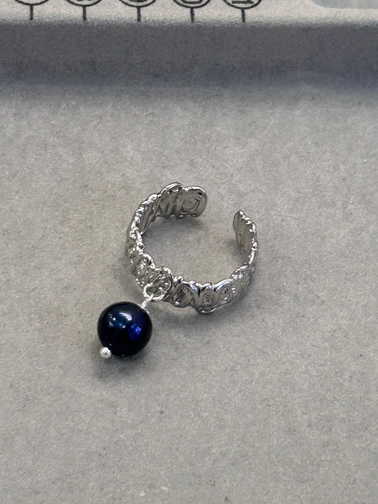 Кольцо-кулон, жемчуг пресноводный культивированный