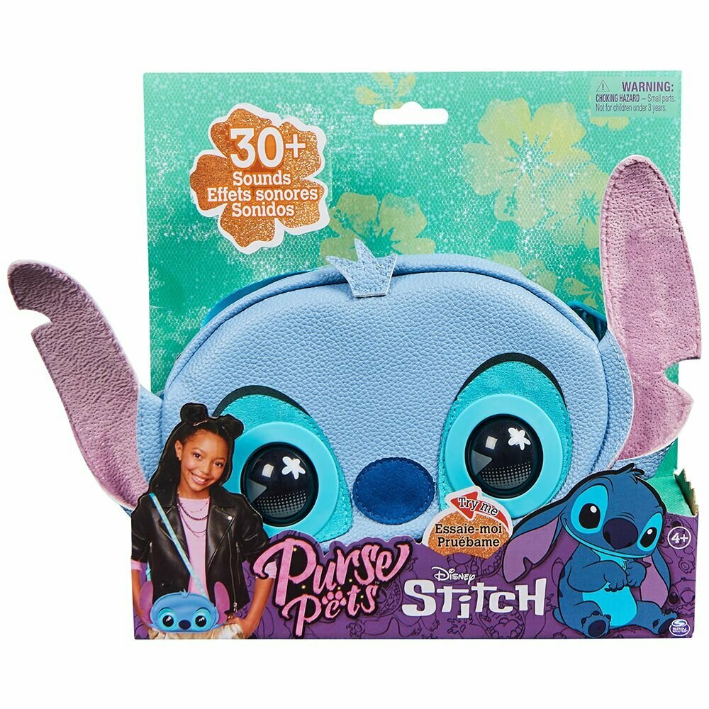 Spin Master Purse Pets Disney Stitch Bag Toy / Детская Электронная Интерактивная Игрушка-рюкзак В Виде Животного
