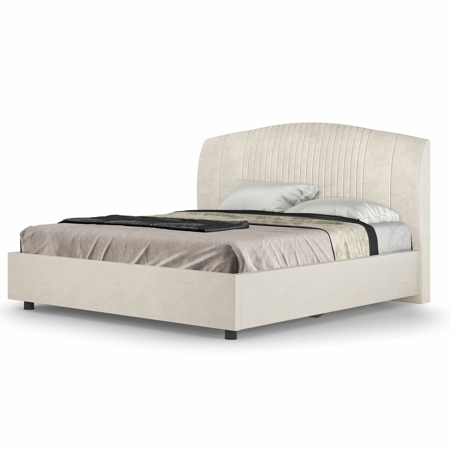 Кровать-12М с подъёмным ортопедическим основанием 1800 ткань Catania ivory (Кураж)