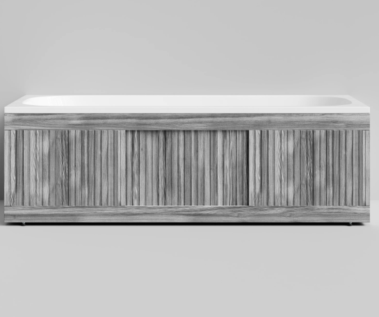 Экран под ванну "Рифленый", влагостойкий, рифленая поверхность, лиственница