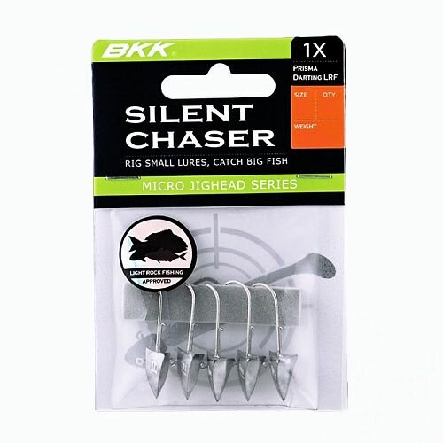 Джиг-головка BKK Nickel Silent Chaser - Prisma Darting LRF #6 1.8 г (5 шт. в упаковке).