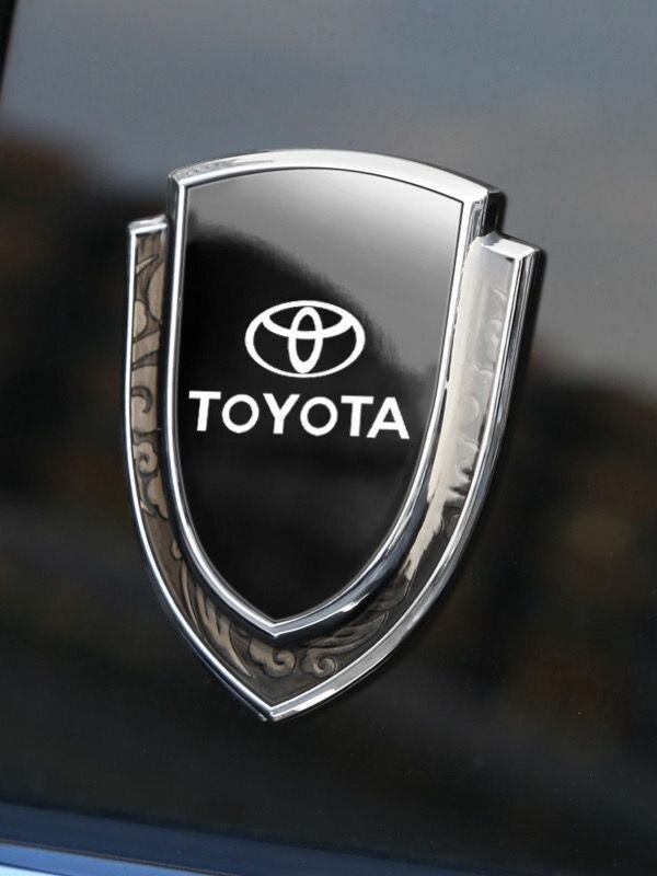 Декоративная эмблема, шильдик-наклейка S&T для кузова и салона подходит для автомобиля Toyota /Camry/RAV4/Land Cruiser/ металлическая с гравировкой стильный тюнинг, красивый дизайн подарок мужчине