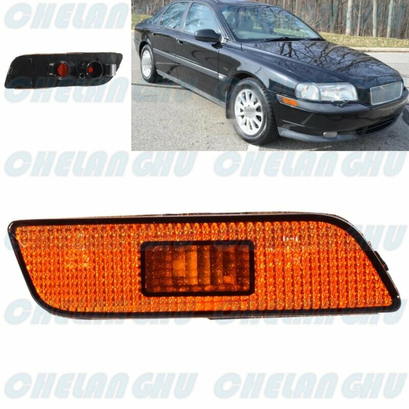 Для Volvo S80 1999 2000 2001 2002 2003 2004 2005 2006 Передний Габаритный Фонарь указателя поворота с правой стороны, лампа с оболочкой объектива