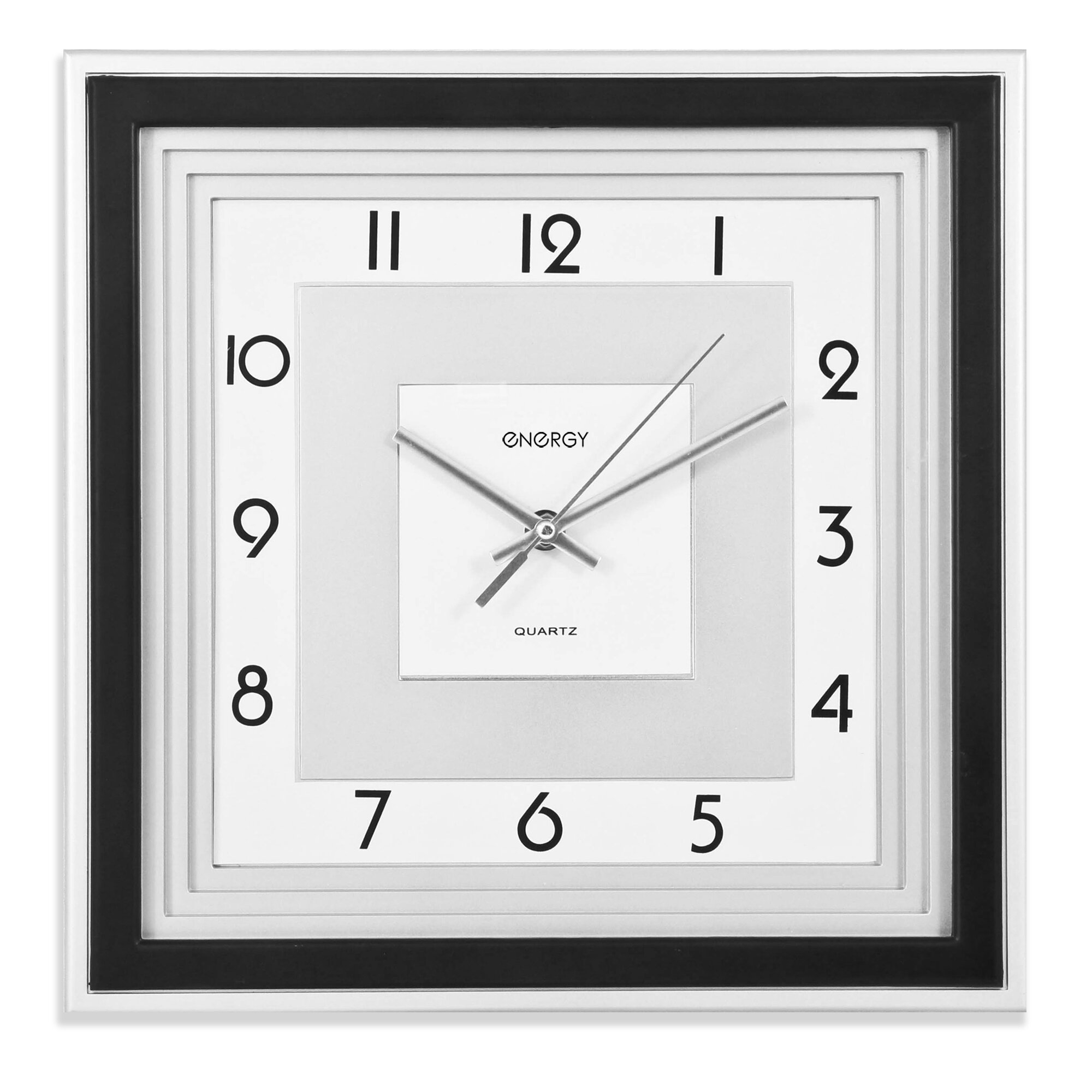 Часы настенные бесшумные, большие, квадратные ENERGY ЕС-11, 31.7*31.7 см