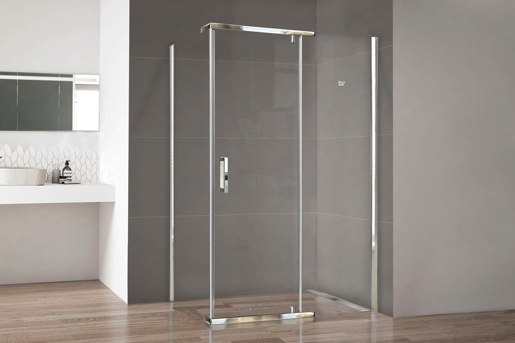 Душевой уголок Royal Bath RB HPVD-T-CH 100х80х200 (прозрачное стекло)