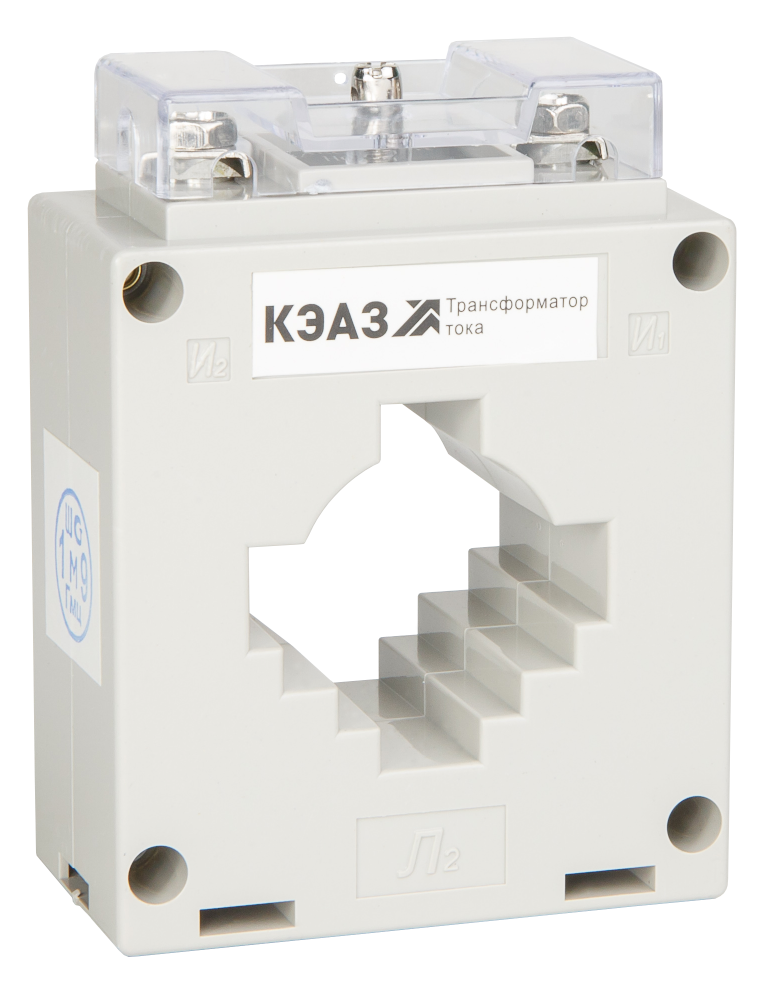 Трансформатор тока КЭАЗ ТТК-40-400/5А-5ВА-0.5-УХЛ3 измерительный в пластмассовом корпусе, бежевый, 75х87х40мм, 219597 / электрооборудование