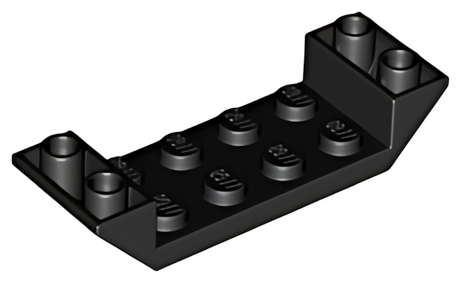 Деталь LEGO Lego Slope, Inverted 45 6 x 2 Double with 2 x 4 Cutout 22889 Black U