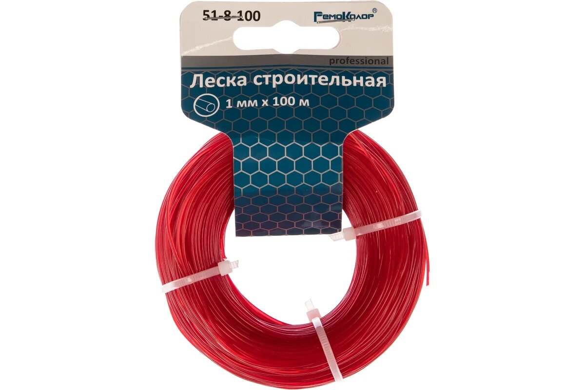 РемоКолор леска строительная 1,0 мм диаметр, длина 100 м, шт. одно изделие для фиксации