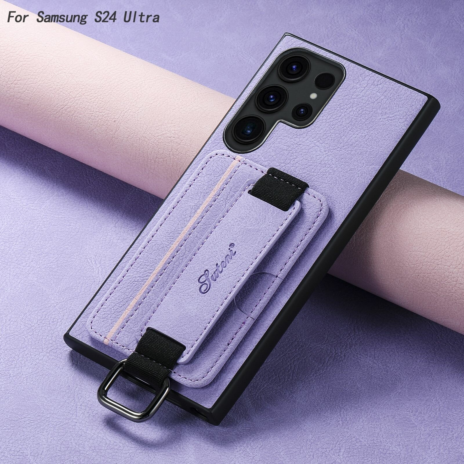 Чехол с ремешком MyPads для Samsung Galaxy S24 Ultra, фиолетовый