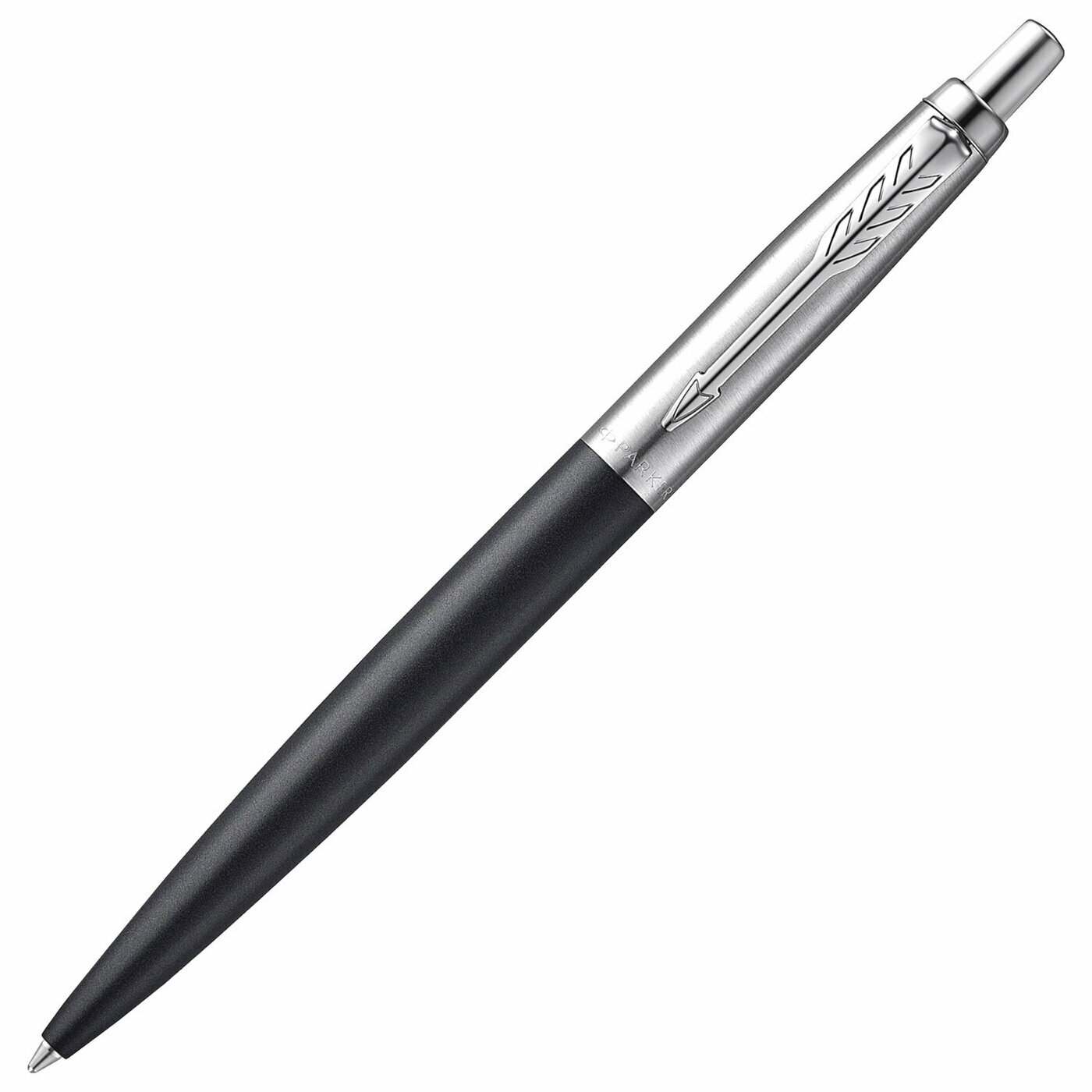 Ручка шариковая Parker "Jotter XL", утолщенный корпус, черный матовый лак, детали из нержавеющей стали, синяя (2068358)