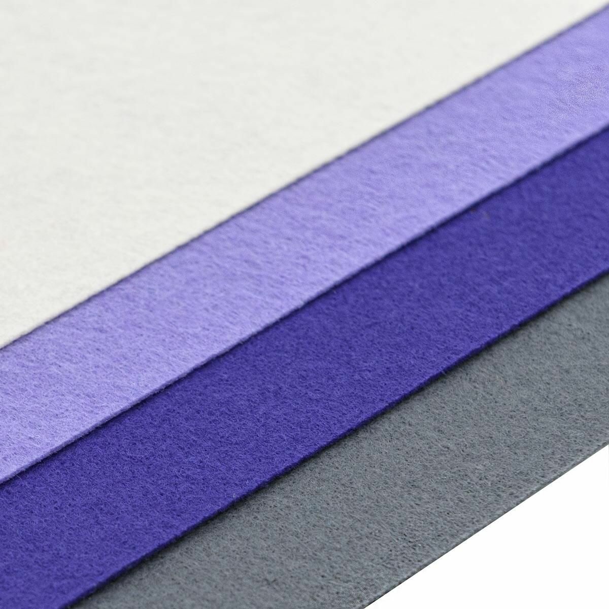 Фетр Astra&Craft Листовой, жесткий, ассорти, №7, 1 мм, 180 г, 20х30 см, 4 шт