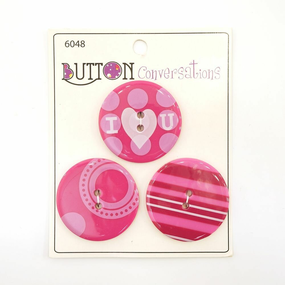 Пуговицы BLUMENTHAL LANSING "Conversations", розовые, 3 шт