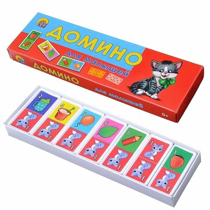 Домино для малышей Рыжий кот Пластиковое, в коробке (ИН-6942)